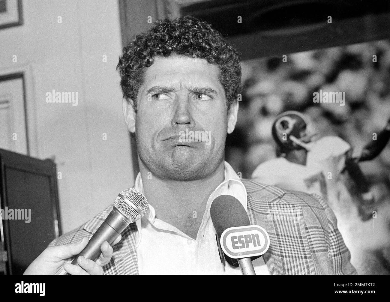 Washington Redskins running back John Riggins wears a stony expression ...