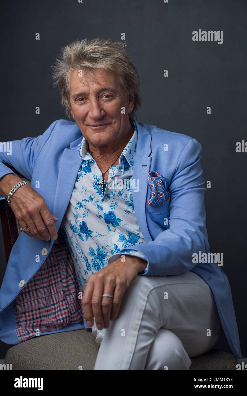 Rod Stewart poses for a portrait on Wednesday, Aug. 8, 2018 in New York ...
