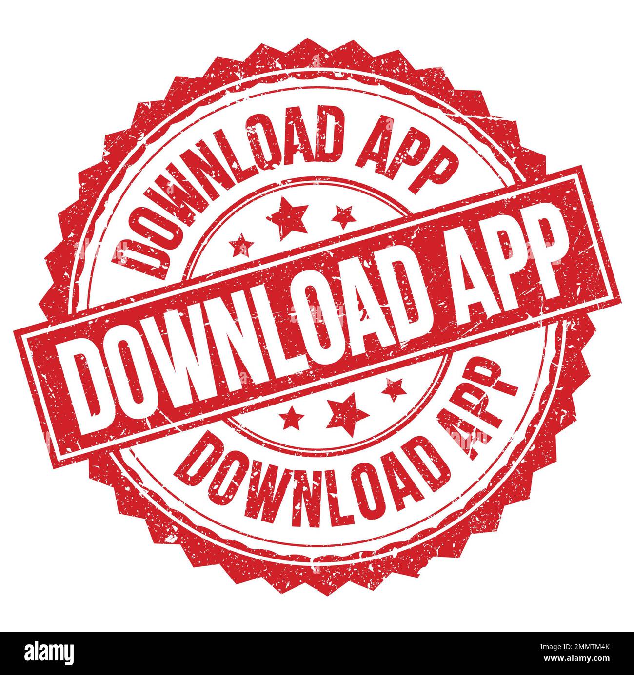 DOWNLOAD APP text written on red round stamp sign Stock Photo - Alamy