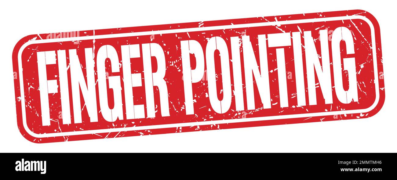 FINGER POINTING text written on red grungy stamp sign Stock Photo - Alamy