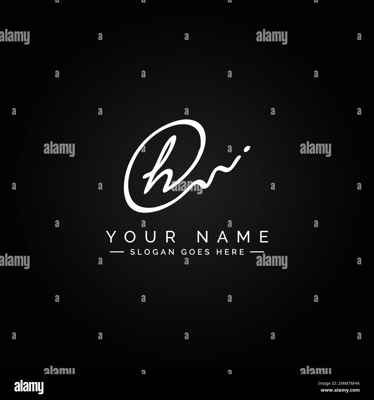 H Letter Signature Logo - H letter Initial Logo - Logo for Company Name ...