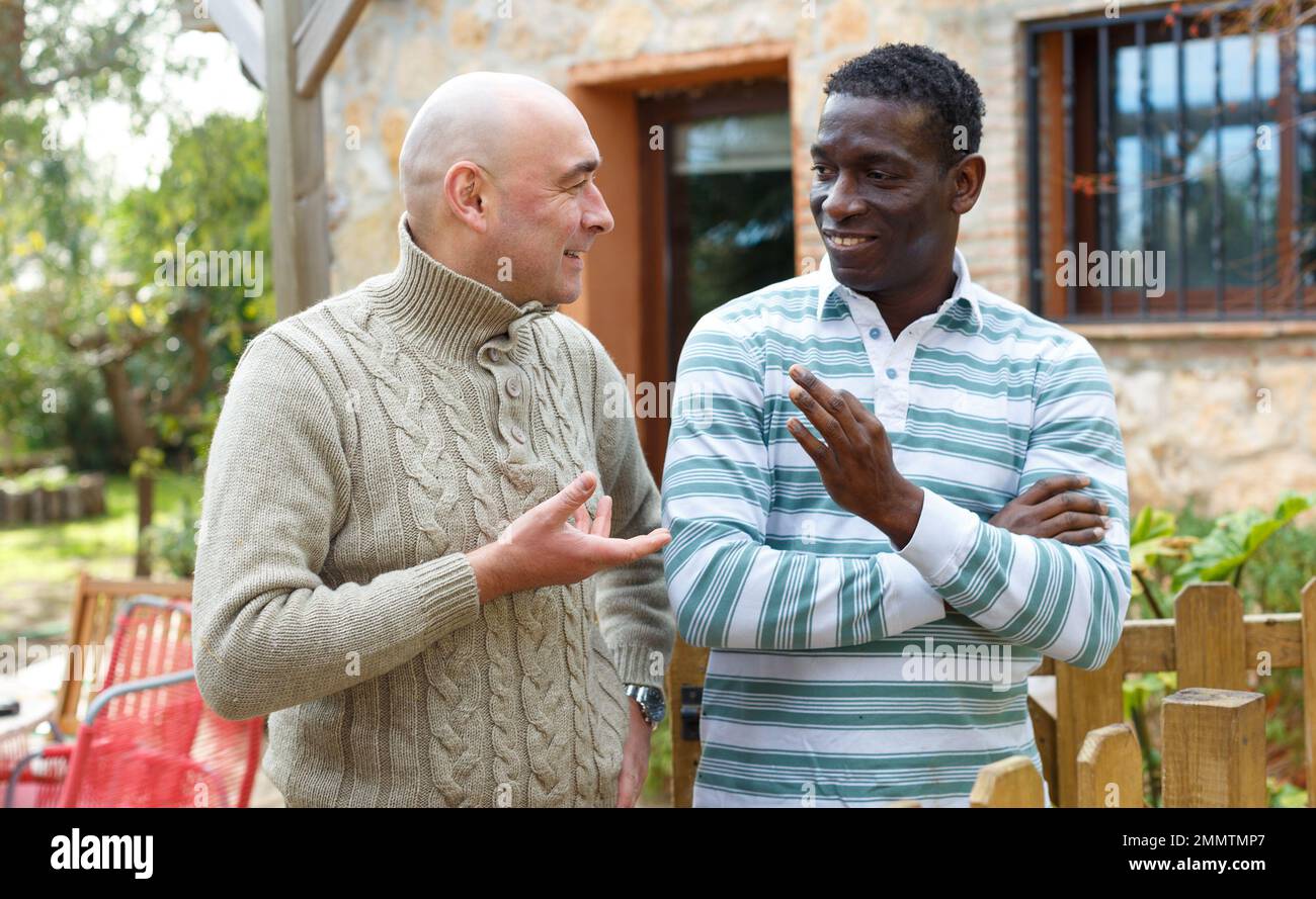 Getting to know the neighbors at the country houses in village Stock ...