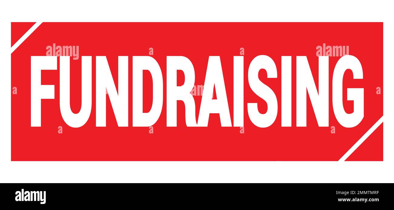 FUNDRAISING text written on red grungy stamp sign Stock Photo - Alamy