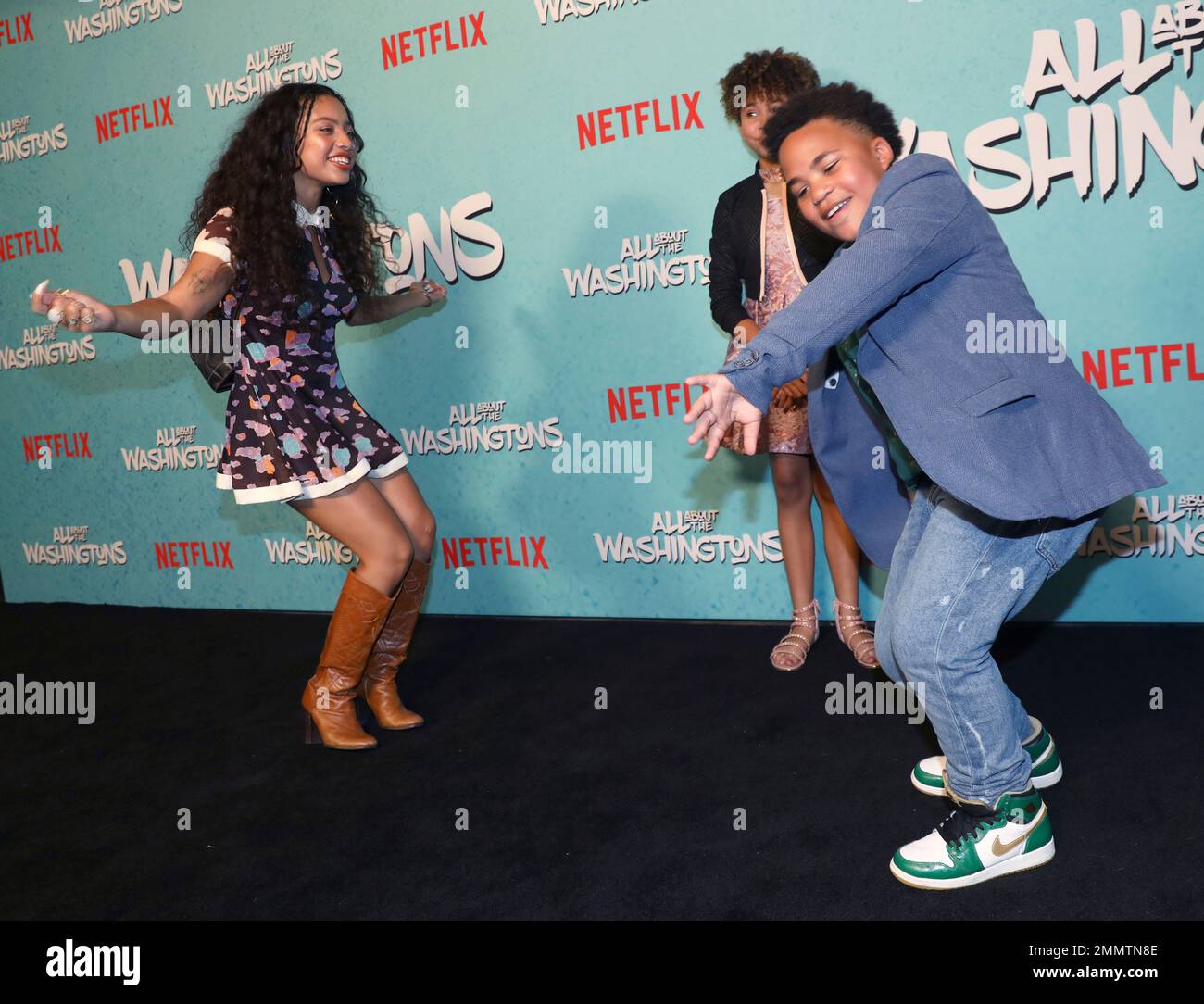 Kiana Lede, from left, Leah Rose Randall and Maceo Smedley are seen at ...