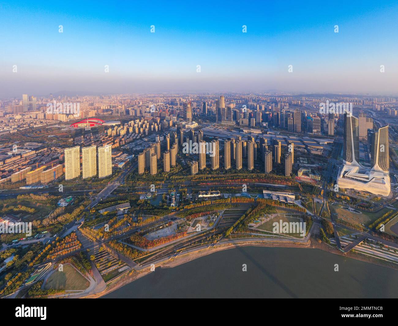 Have a bird's eye view of nanjing city Stock Photo - Alamy