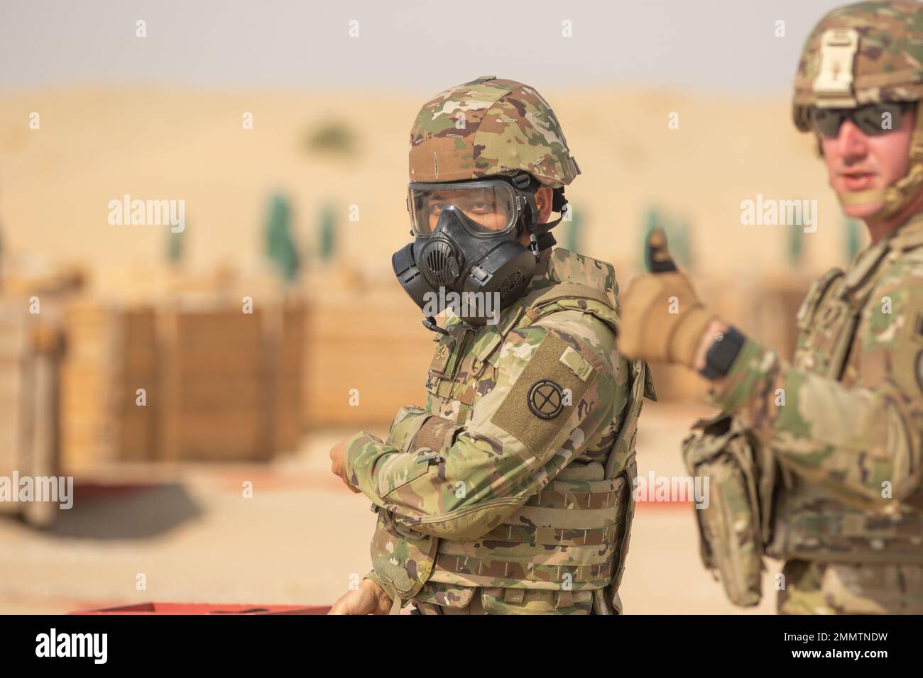 U.S. Army Soldiers from the 35th Infantry Division conduct M17 and M4 ...