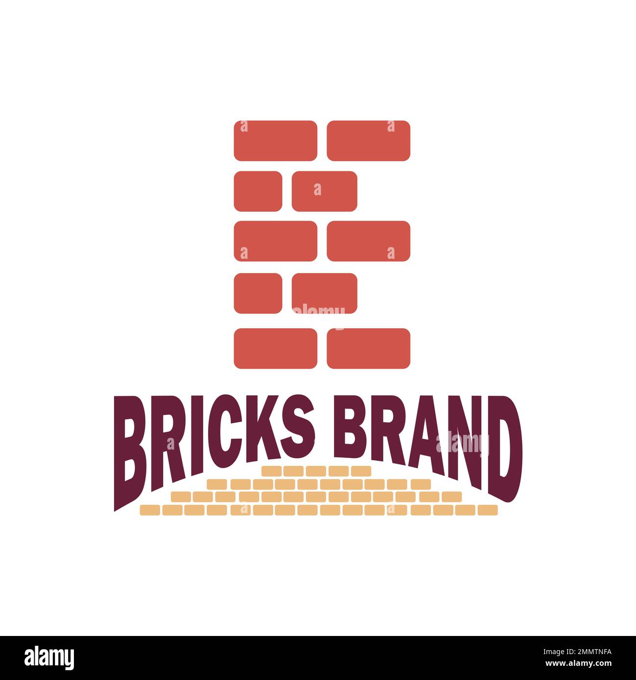 Brick Company Logo Vector Sign Initial Letter E in white background ...
