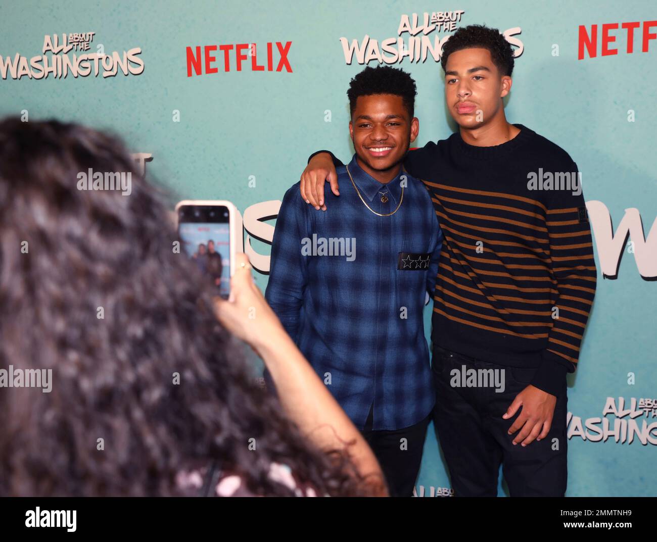 Nathan Anderson, left, and Marcus Scribner are seen at Netflix's All About the Washingtons ...
