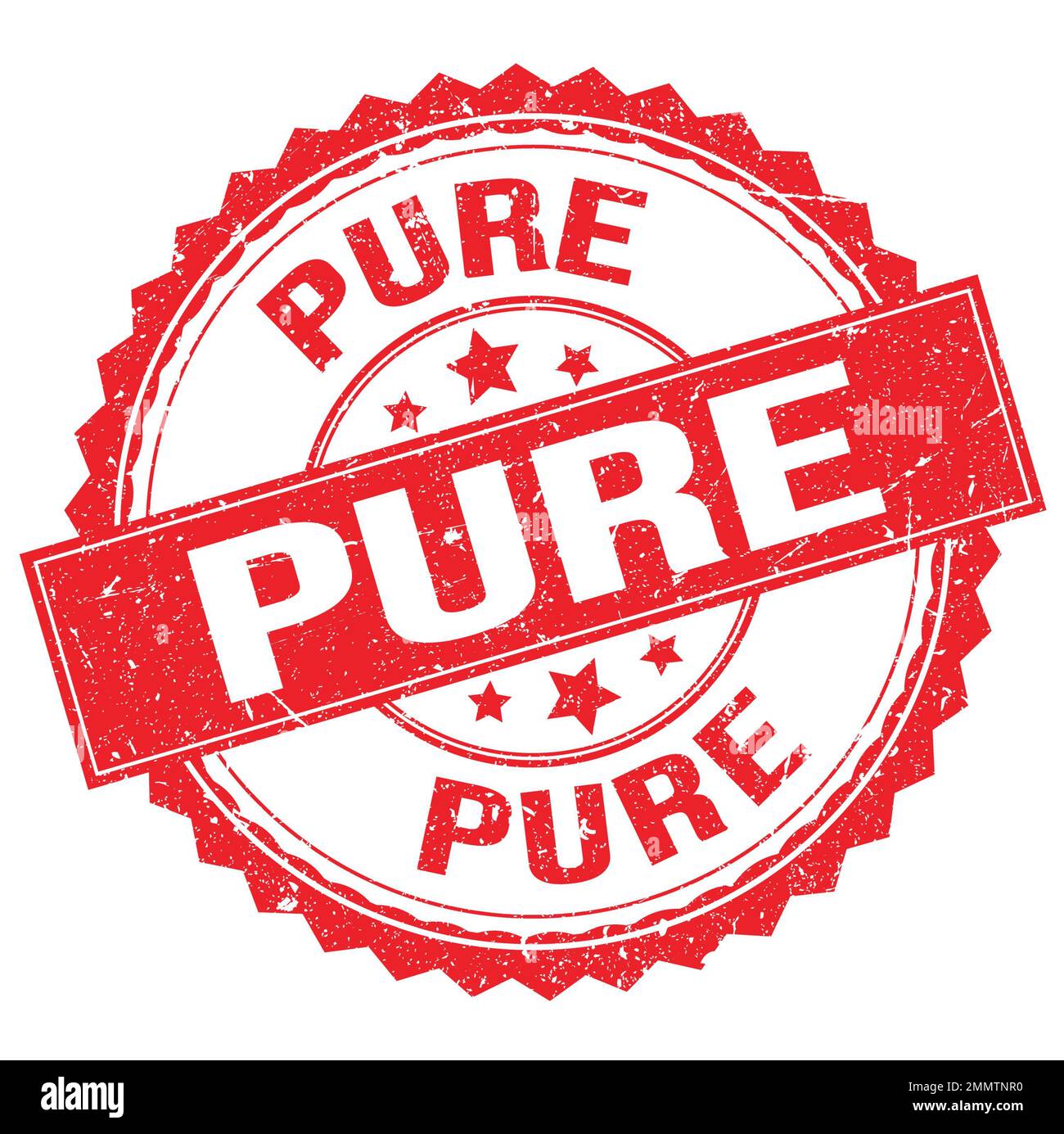 PURE text written on red round stamp sign Stock Photo - Alamy