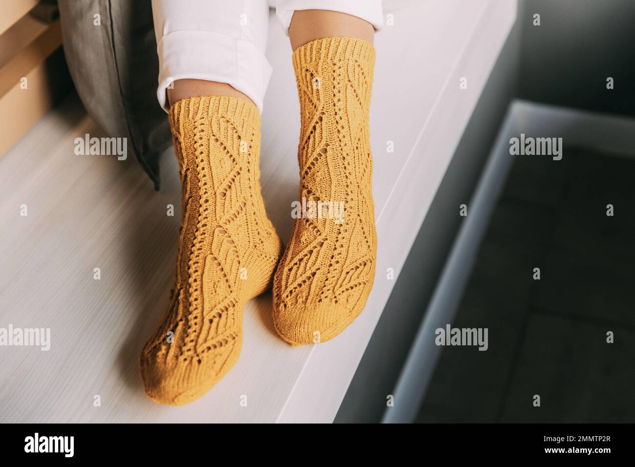 White socks and feet up hi-res stock photography and images - Alamy