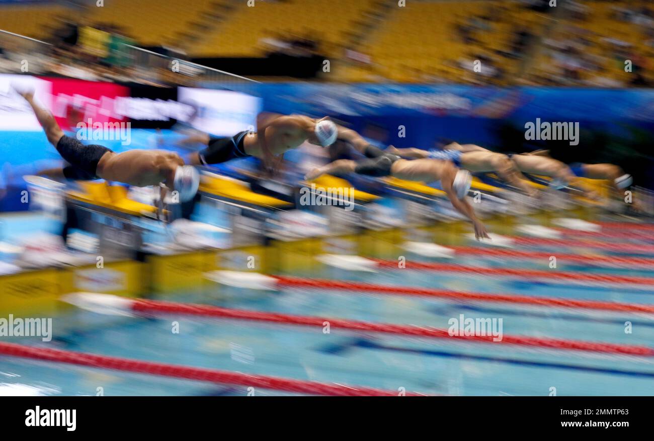 The field in heat one of the men's 1500m time final start the Pan ...