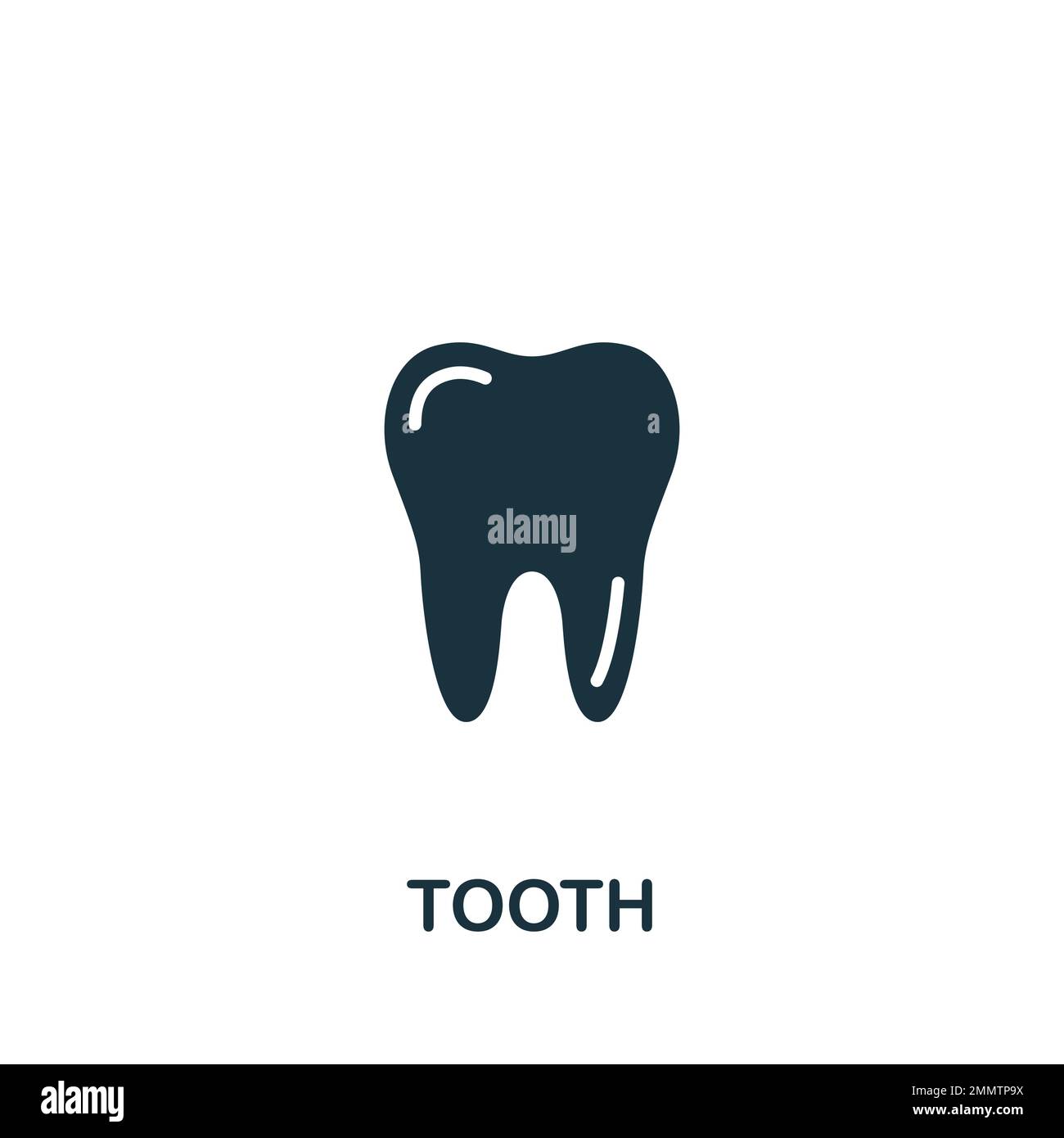 Tooth icon. Monochrome simple sign from anatomy collection. Tooth icon ...