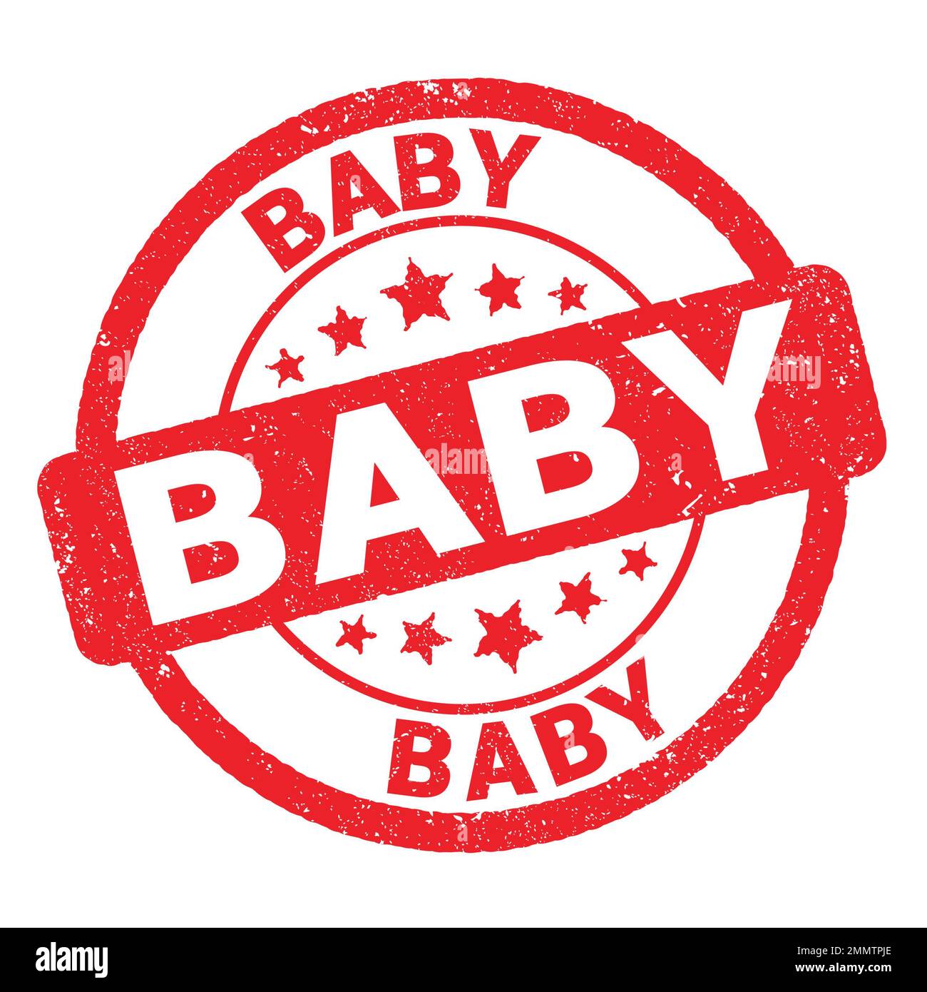 BABY text written on red grungy stamp sign Stock Photo - Alamy