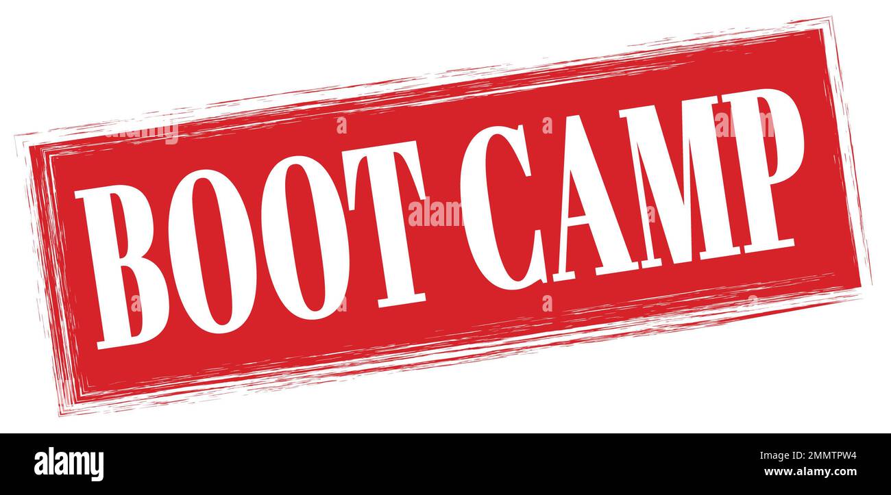 BOOT CAMP text written on red rectangle stamp sign Stock Photo - Alamy