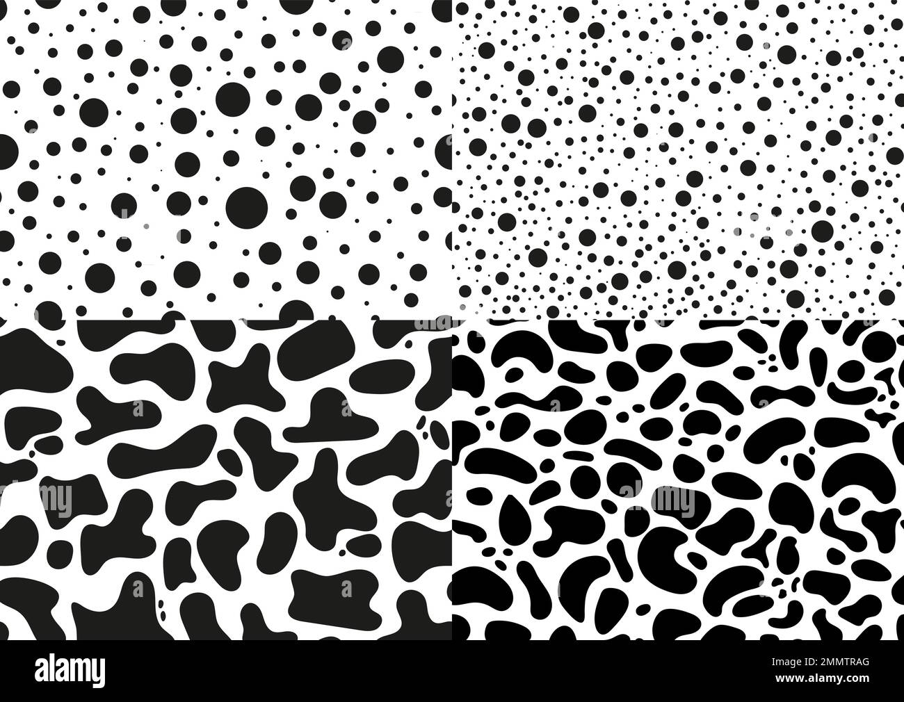 Dalmatian seamless pattern and circle spot texture set Stock Vector ...