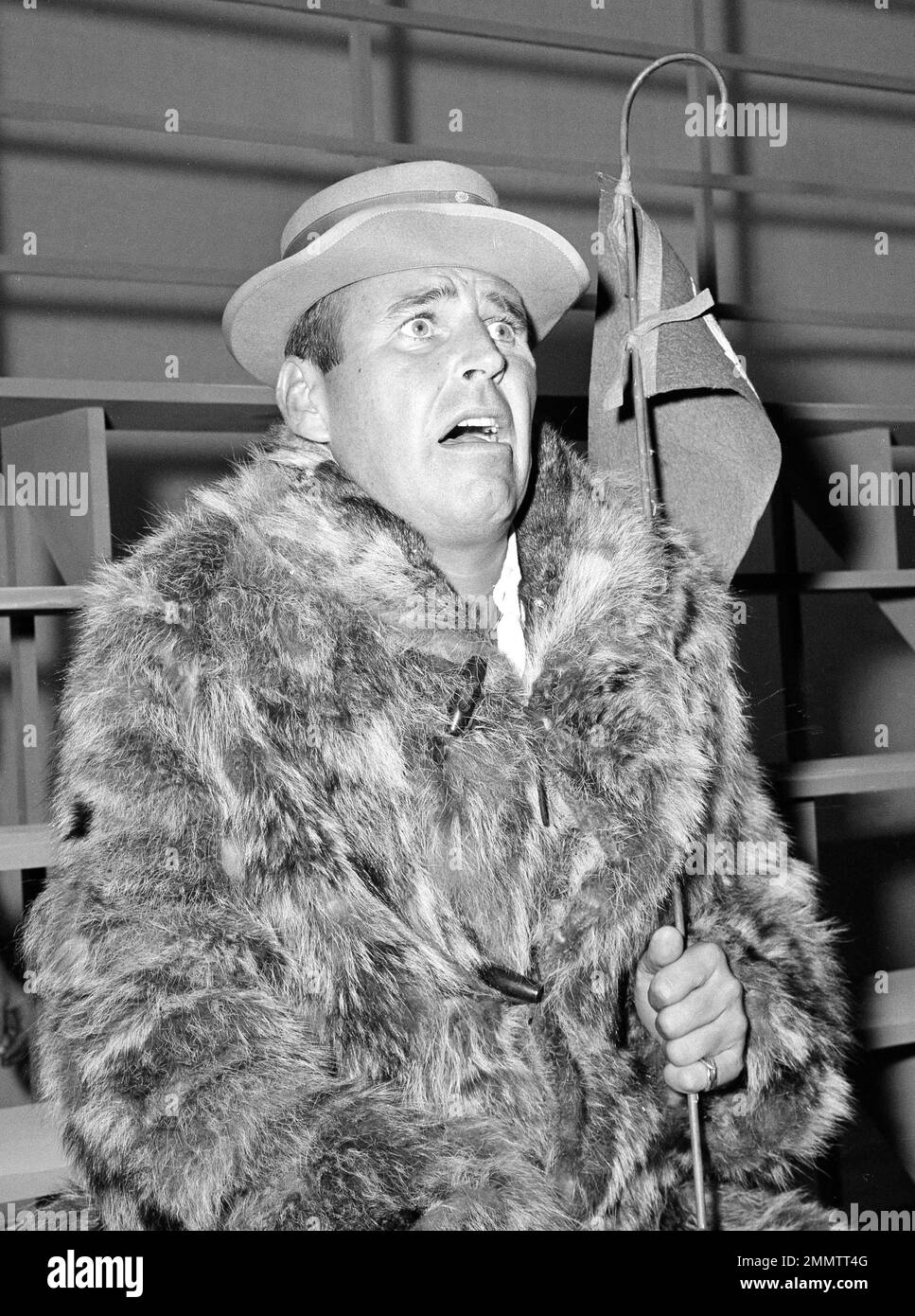 Comic actor Paul Lynde, dressed in a fur coat, as was the fad of ...