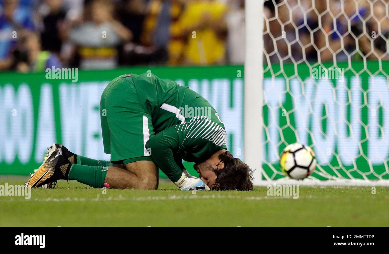 FILE - In this Wednesday, July 19, 2017 file photo, AS Roma goalie ...