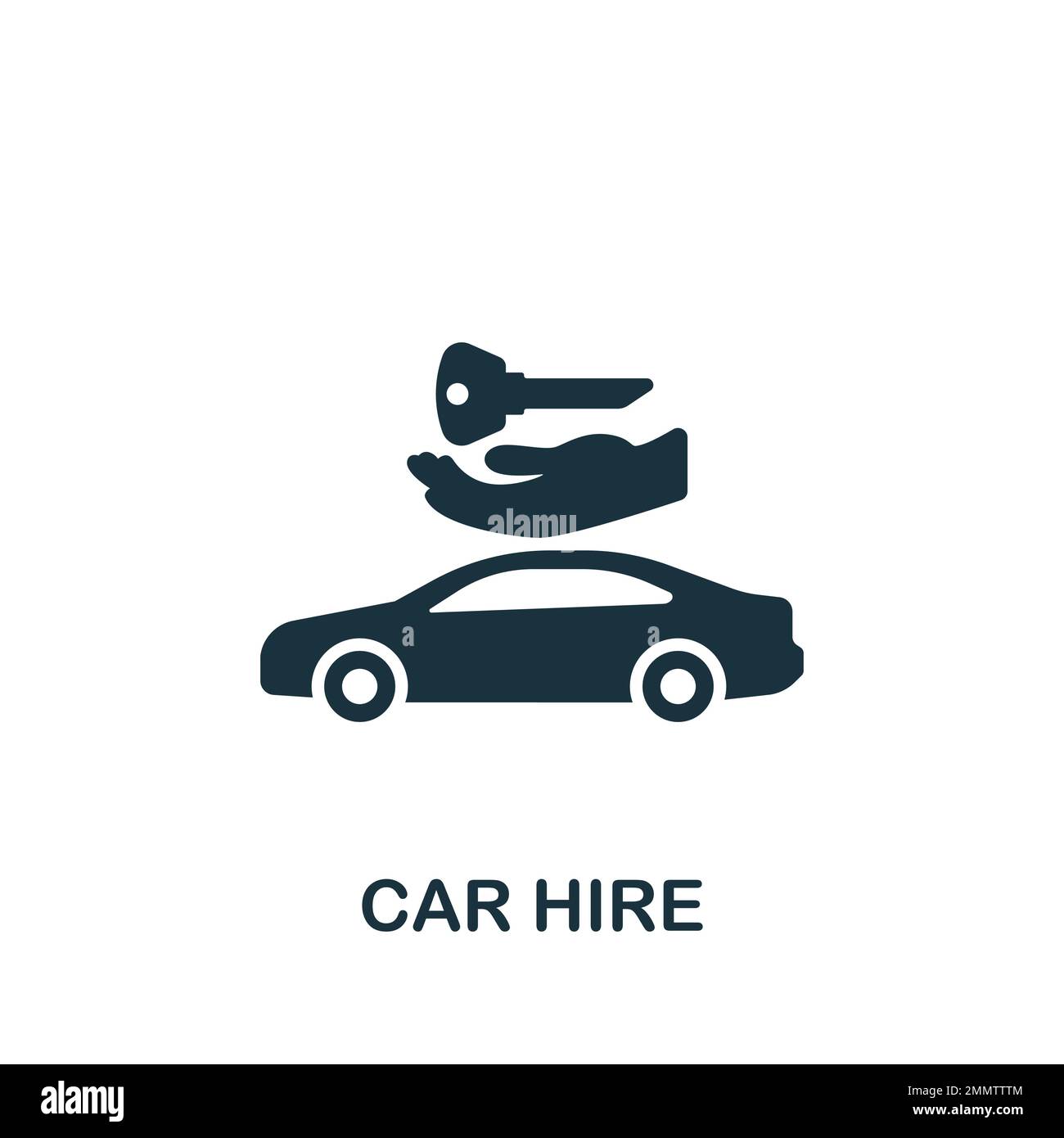 Car Hire Icon Monochrome Simple Sign From Airport Elements Collection Car Hire Icon For Logo