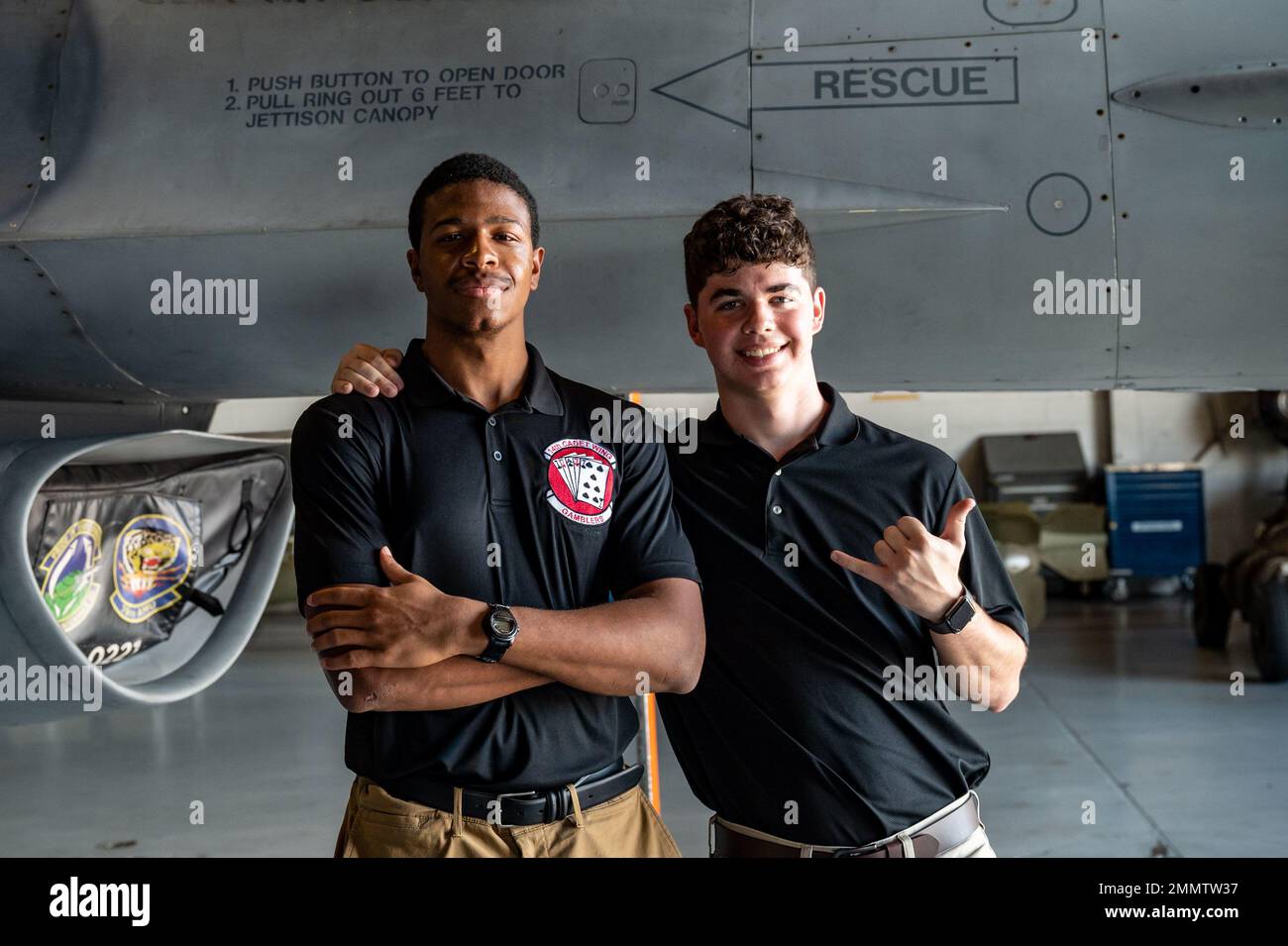 Jalen Rogers (left), and Nate Nichols, U.S. Air Force ROTC cadets from ...