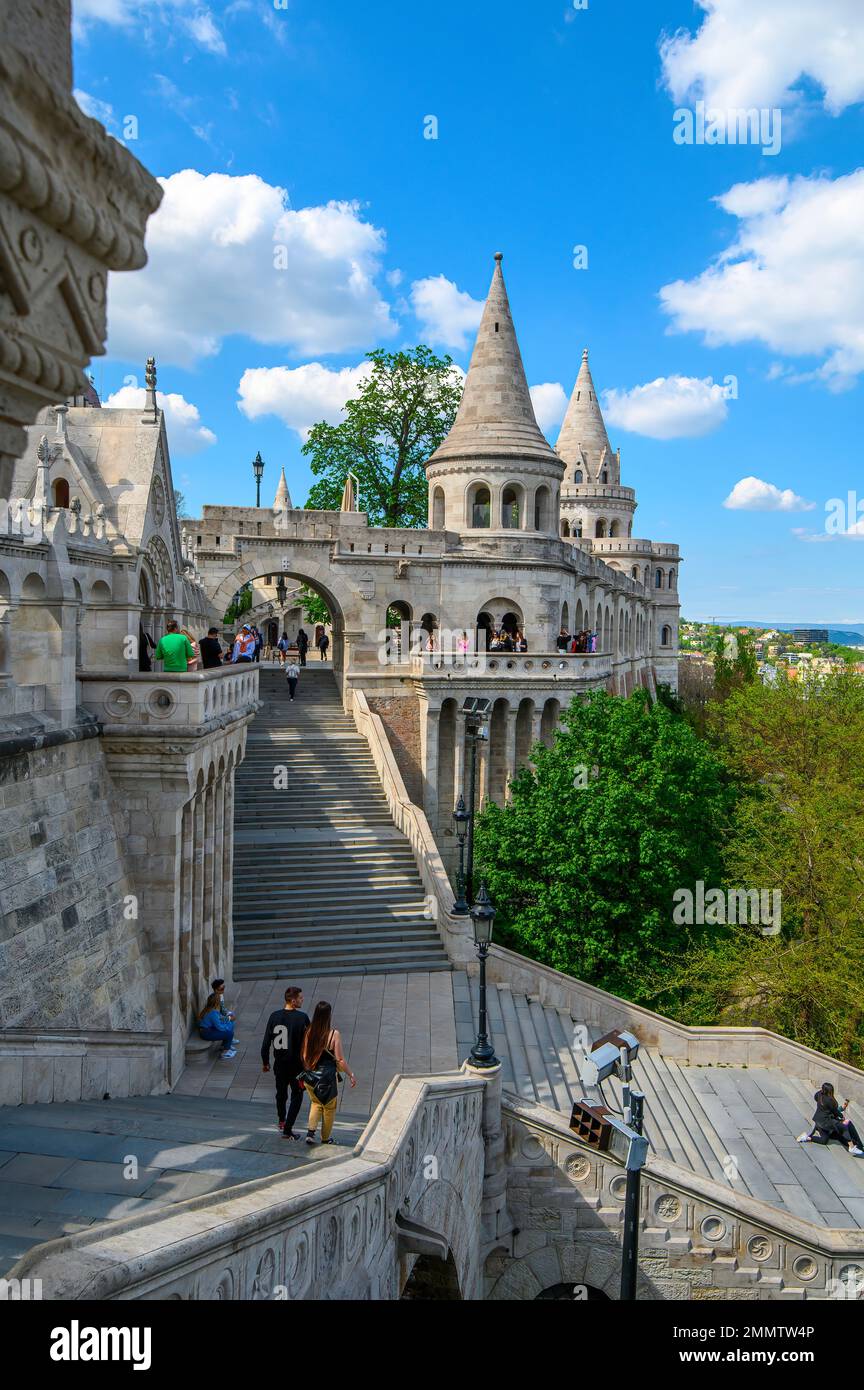 Budapest, Hungary. Fisherman's Bastion at the heart of Buda's Castle ...