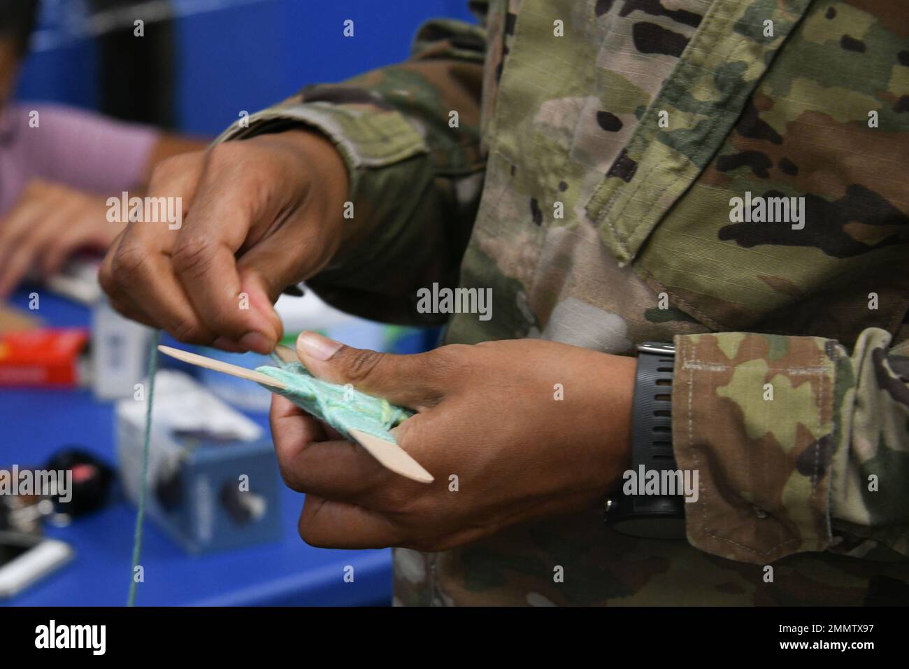 U.S. Air Force Maj. Caroline Brooks, 97th Medical Group public health ...