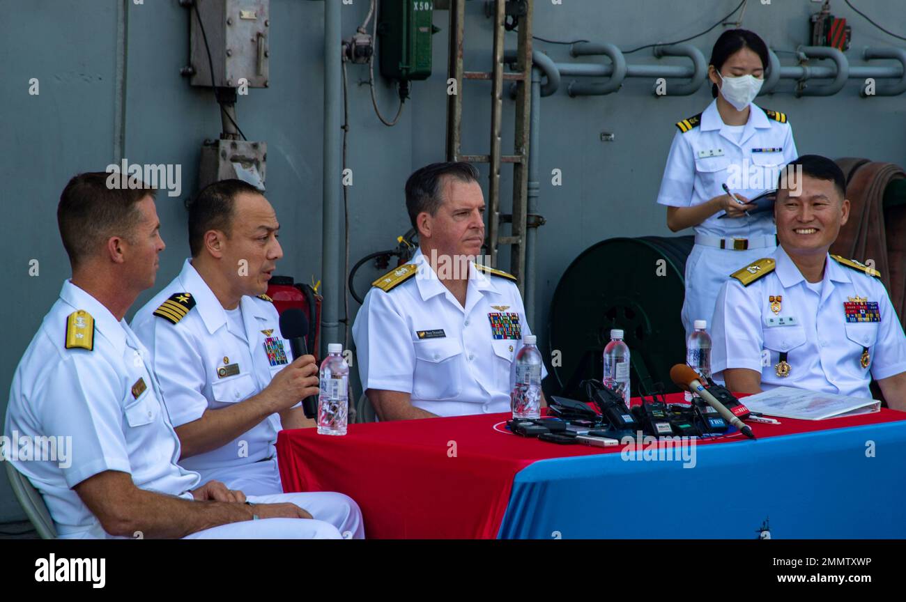 BUSAN, Republic of Korea (Sept. 23, 2022) From left, Rear Adm. Mark ...