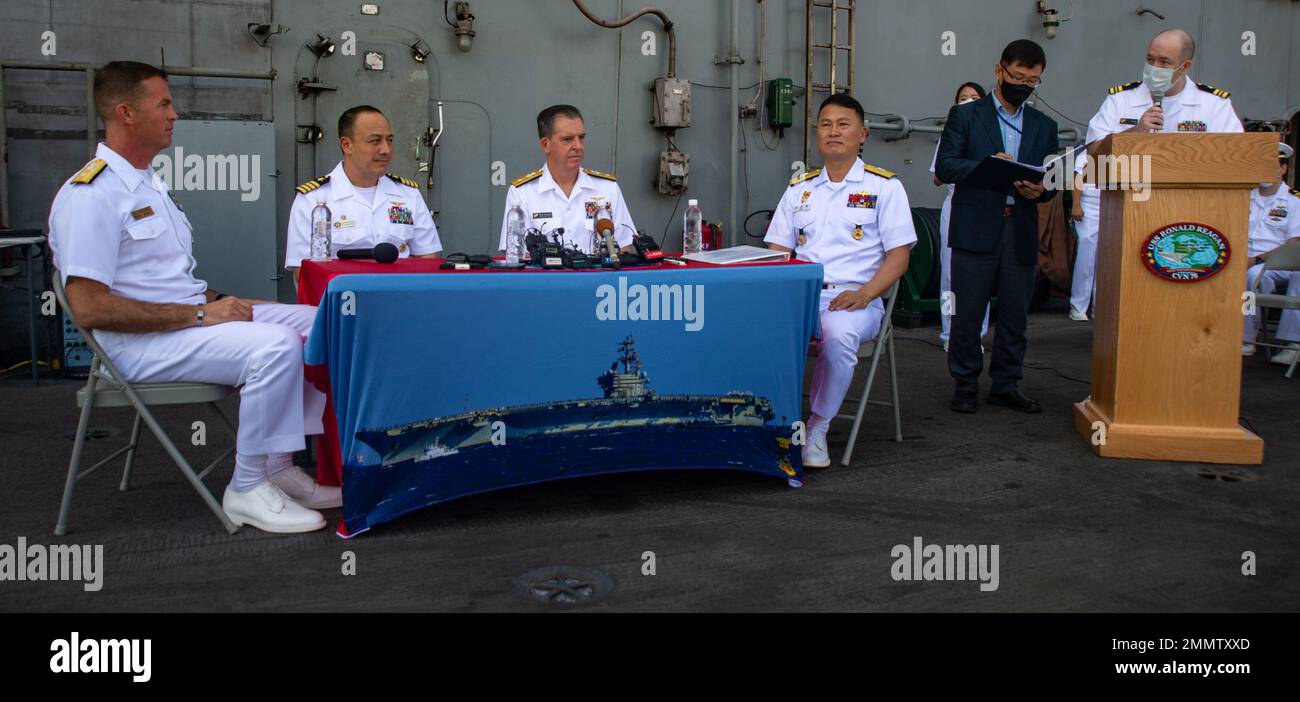BUSAN, Republic of Korea (Sept. 23, 2022) From left, Rear Adm. Mark ...