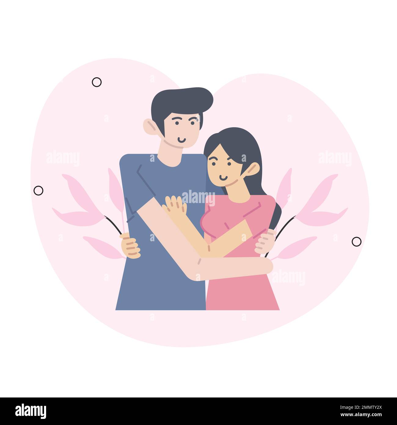 Valentines Day concept isolated person situations. Collection of scenes ...