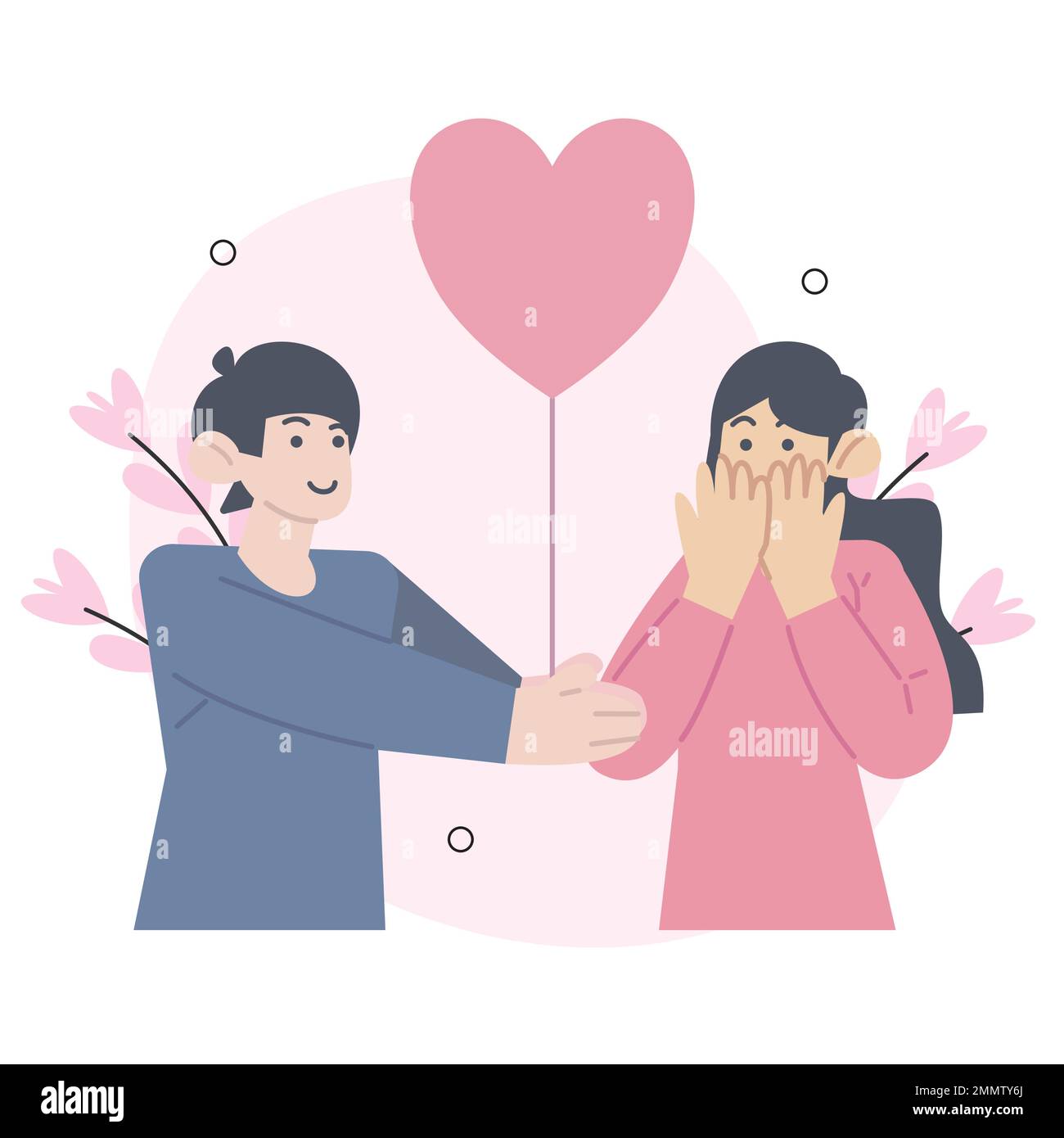 Romantic couple on date Stock Vector Images - Alamy