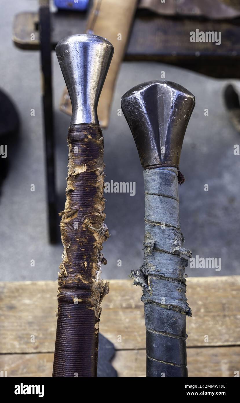 Detail of ancient medieval weapons, war and crime Stock Photo - Alamy