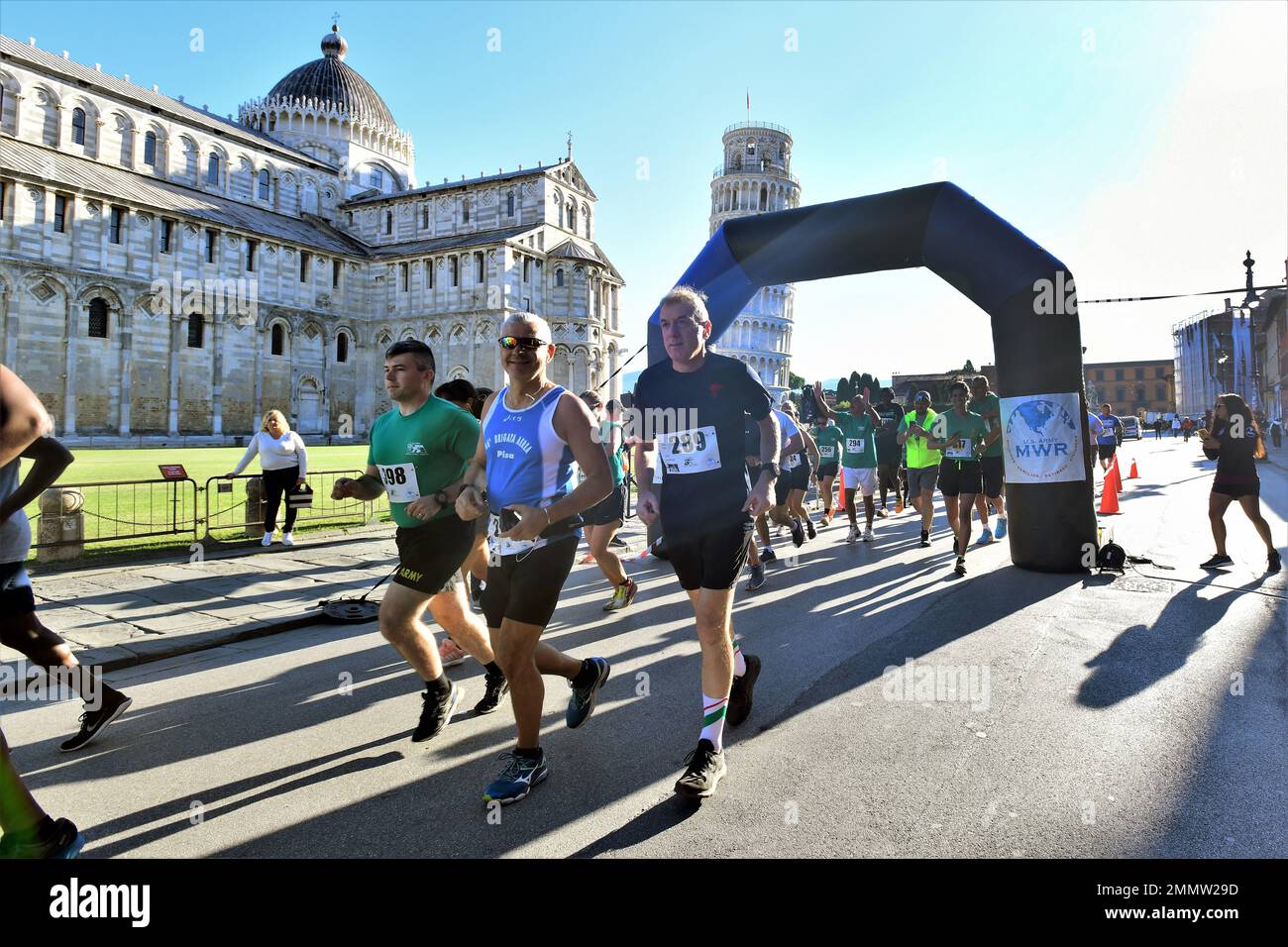 Some runners during the "Escape from the Tower" run. U.S Army Garrison ...