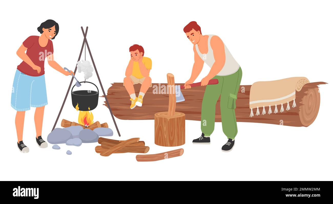 Family adventure time Cut Out Stock Images & Pictures - Alamy