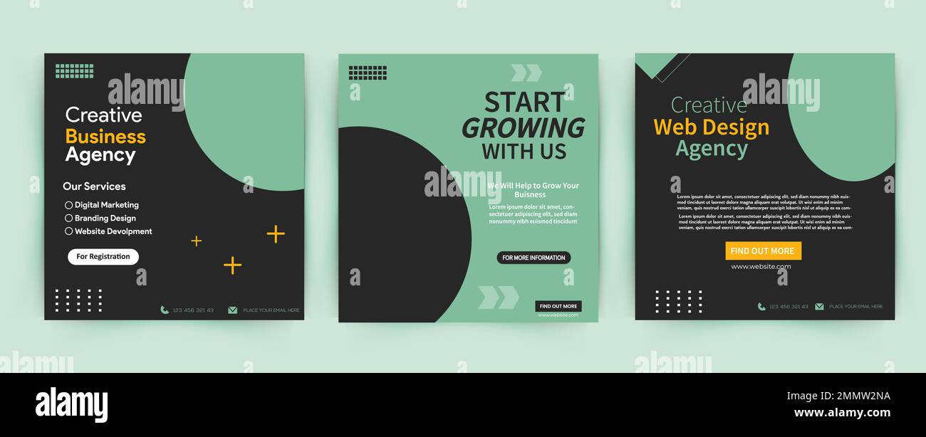 Digital business marketing banner for social media post templates ...