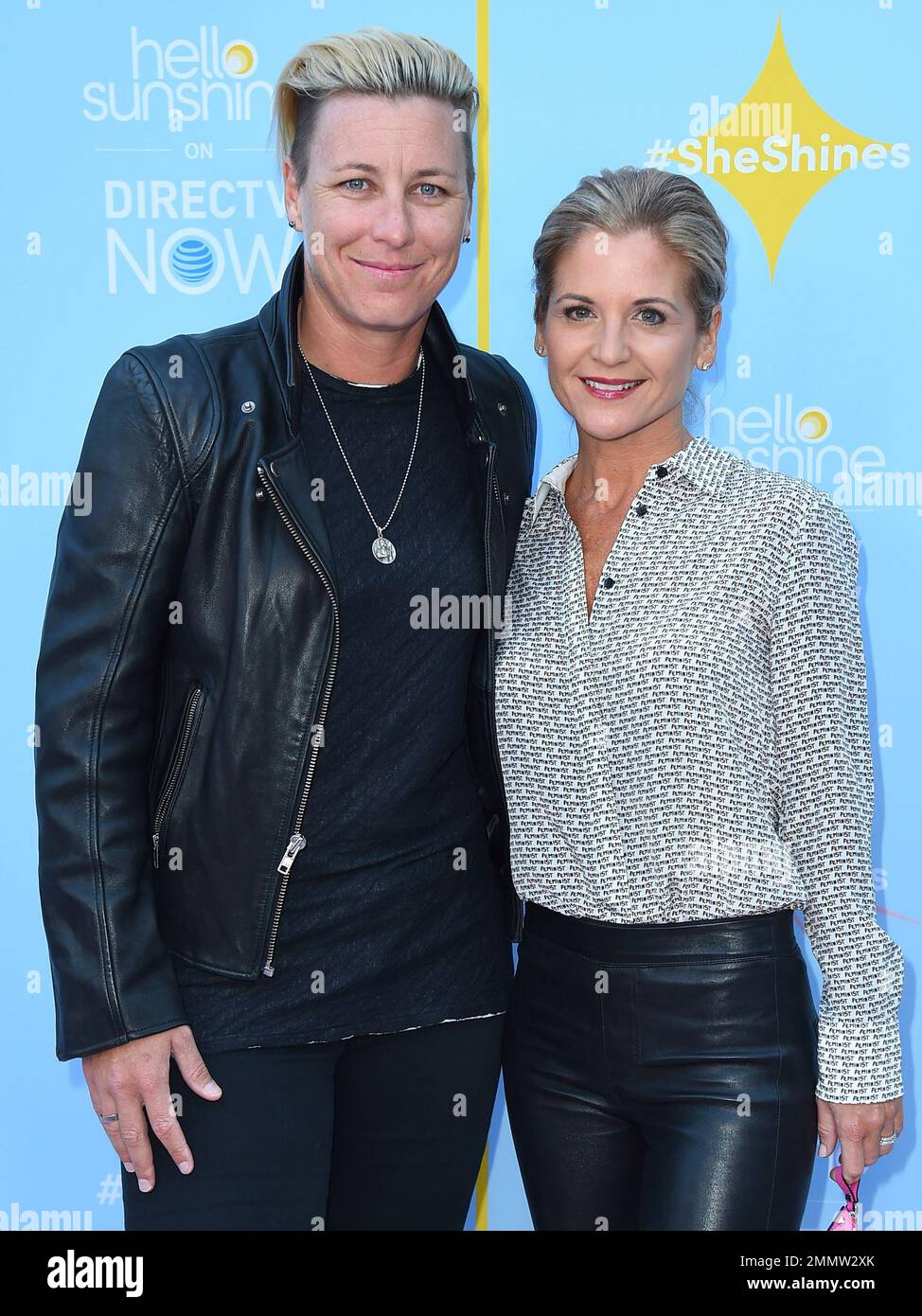 Abby Wambach, left, and Glennon Doyle arrive at the Hello Sunshine ...