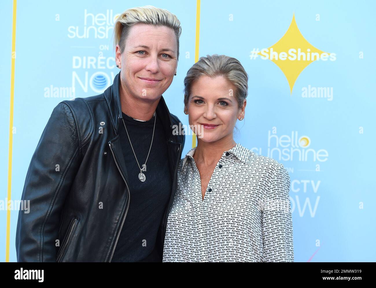 Abby Wambach, left, and Glennon Doyle arrive at the Hello Sunshine ...
