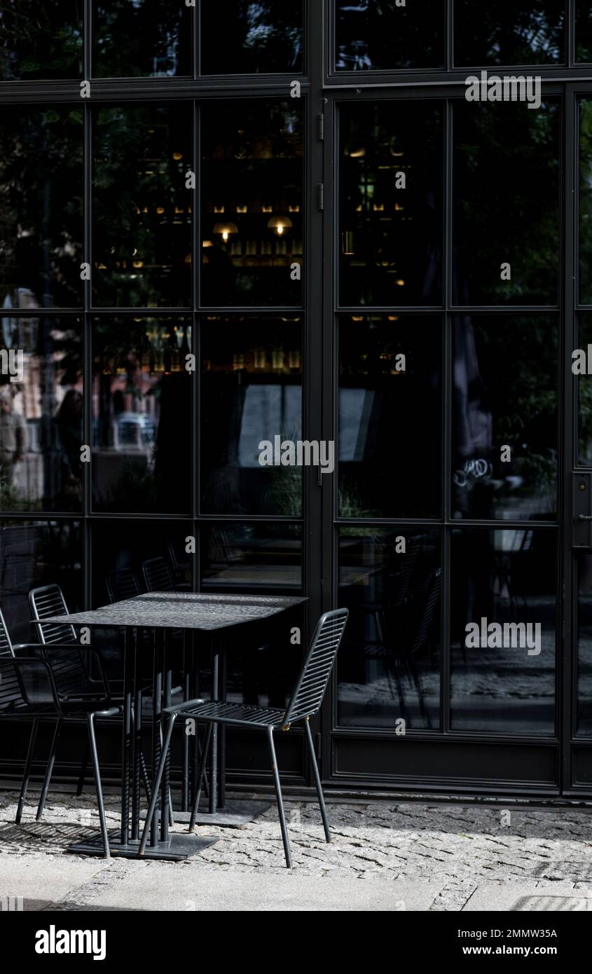 Old fashioned cafe terrace. european restaurant Stock Photo - Alamy