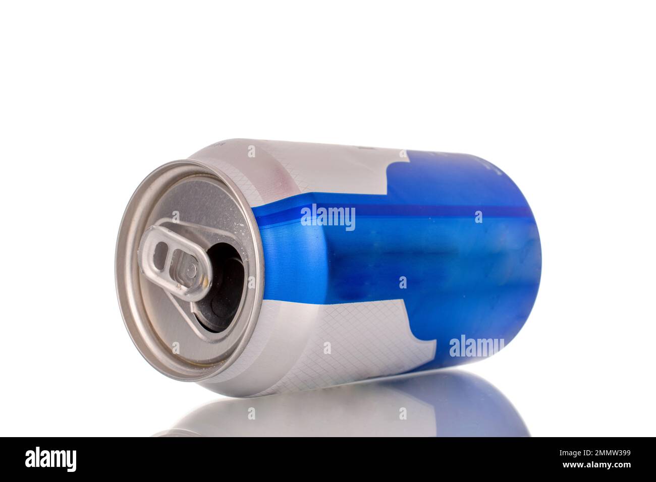 One empty metal can, macro, isolated on white background Stock Photo ...