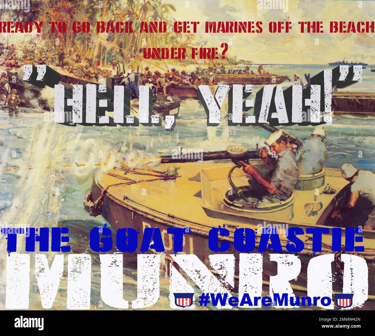 Pictured is a stylized poster of “Douglas A. Munro Covers the ...