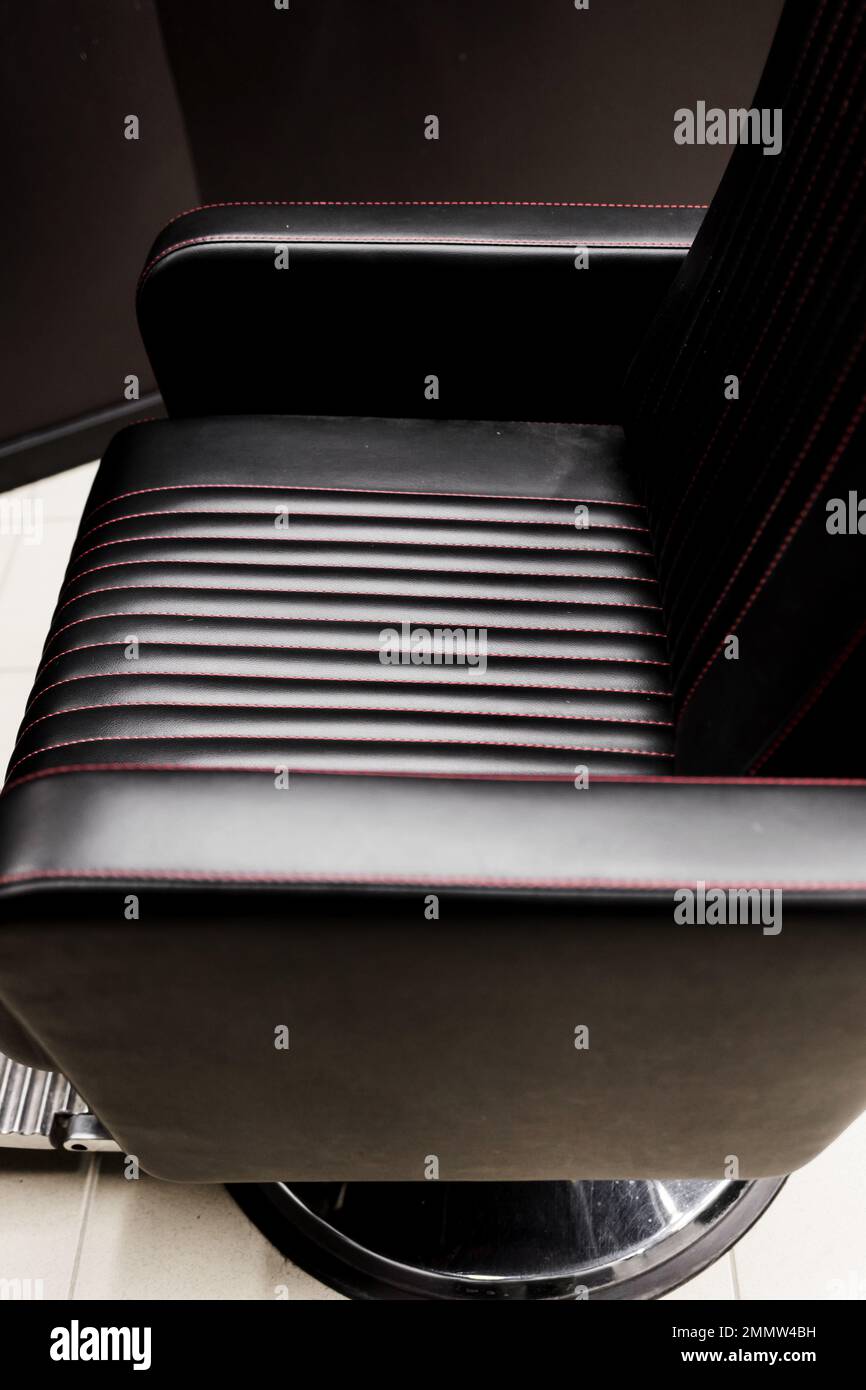 Barbershop armchair. Modern hairdresser and hair salon Stock Photo - Alamy