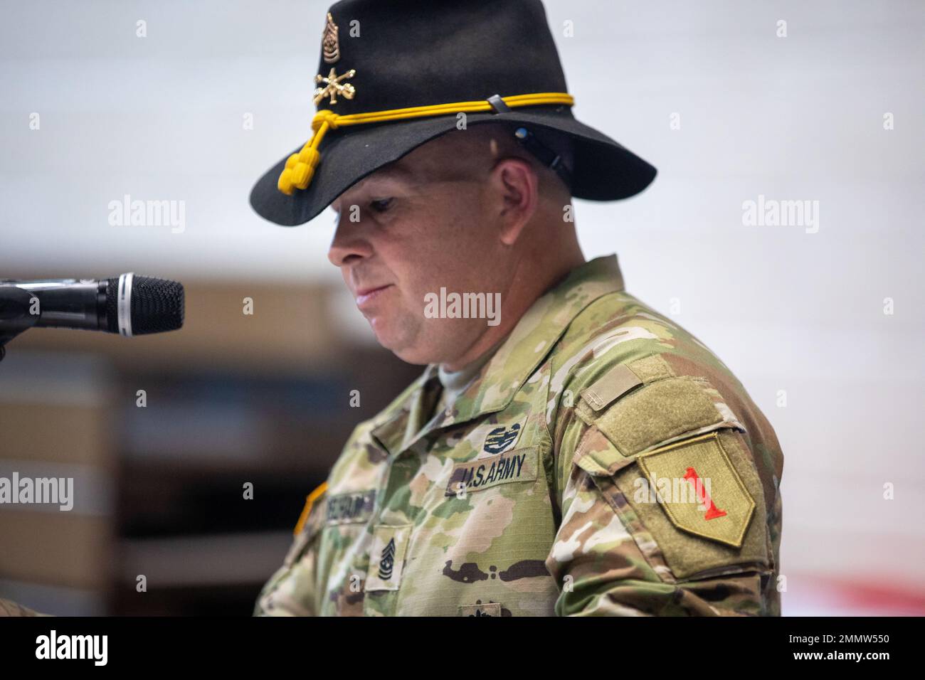 U.S. Army Command Sgt. Maj. David M Pelham III, the incoming Command ...