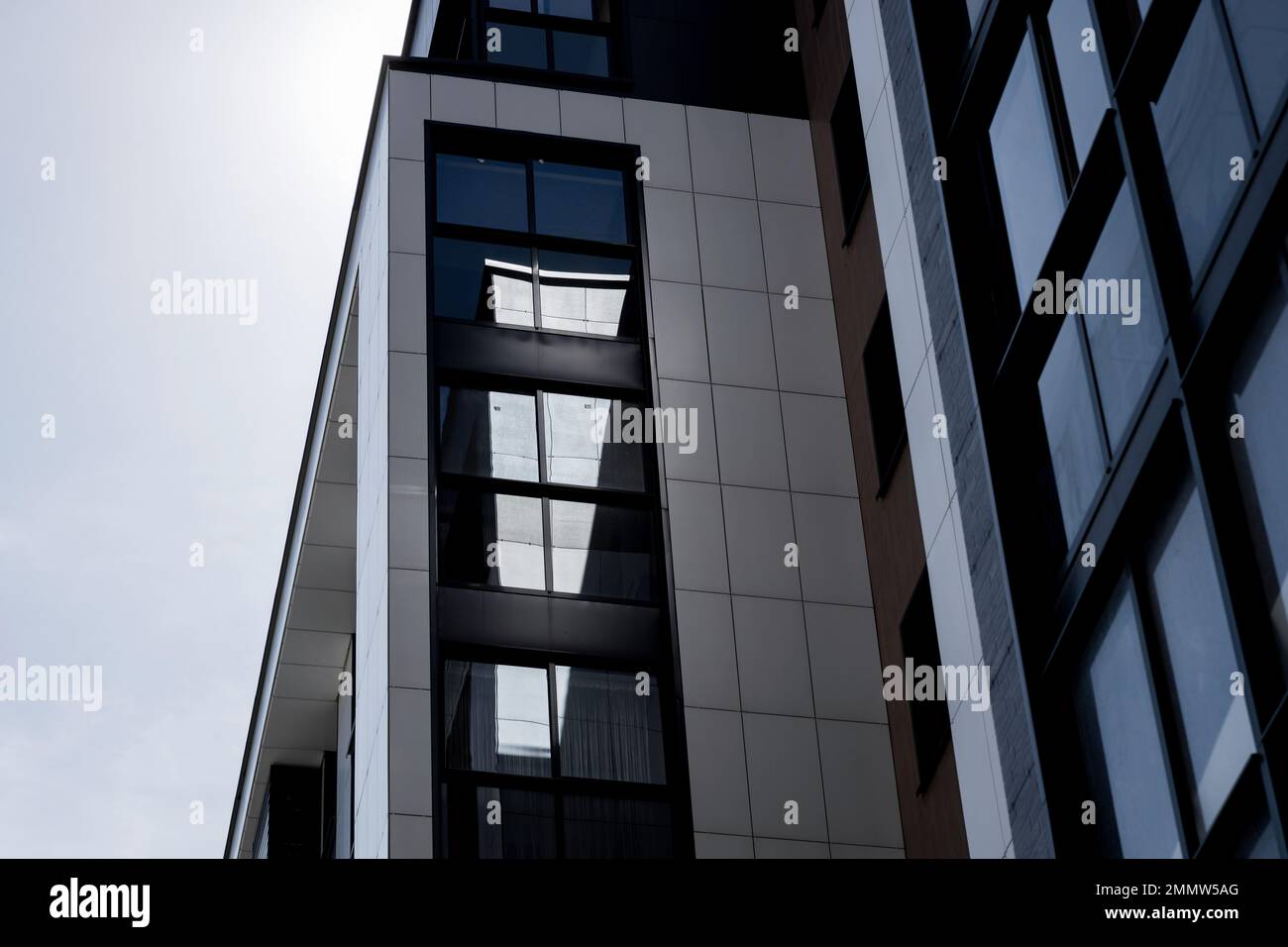 Modern commercial building. glass architecture. luxury office exterior ...