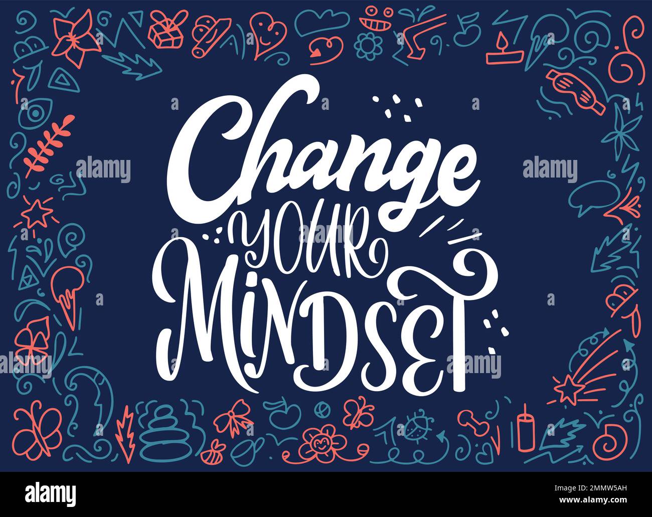 Self care mental heath quote in hand drawn lettering. Unique ...