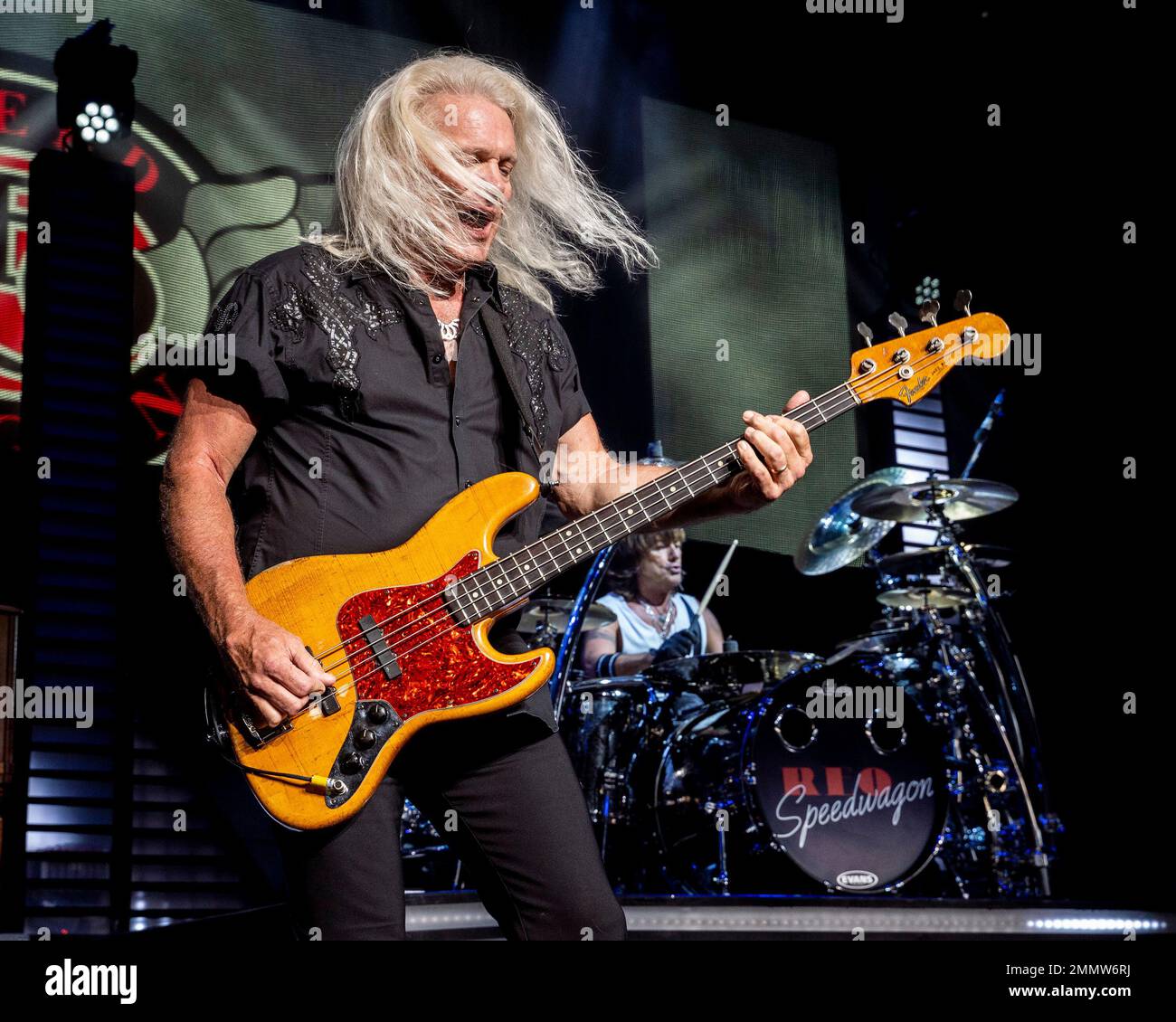 The American iconic rock band REO Speedwagon with bass player Bruce ...