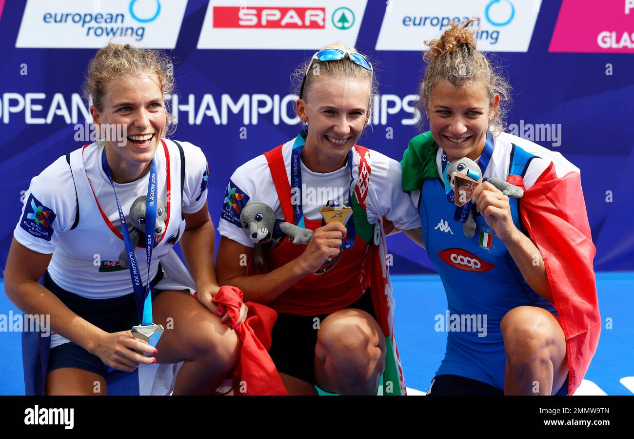 Silver medalist Laura Tarantola of France, gold medalist Alena Furman ...