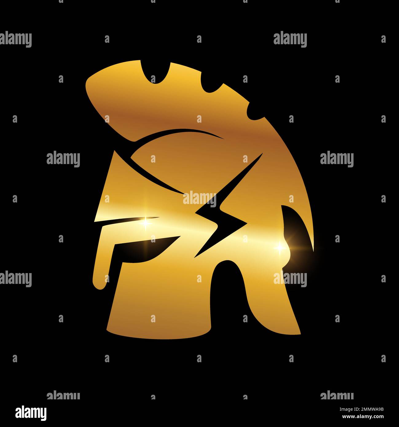 A vector illustration of Golden Medieval Armor Helmet Vector Icon in ...