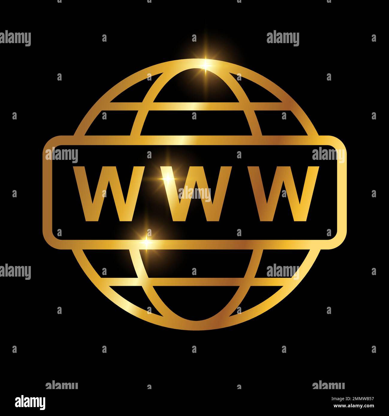 A vector illustration of Golden Internet Network Vector Icon in black ...
