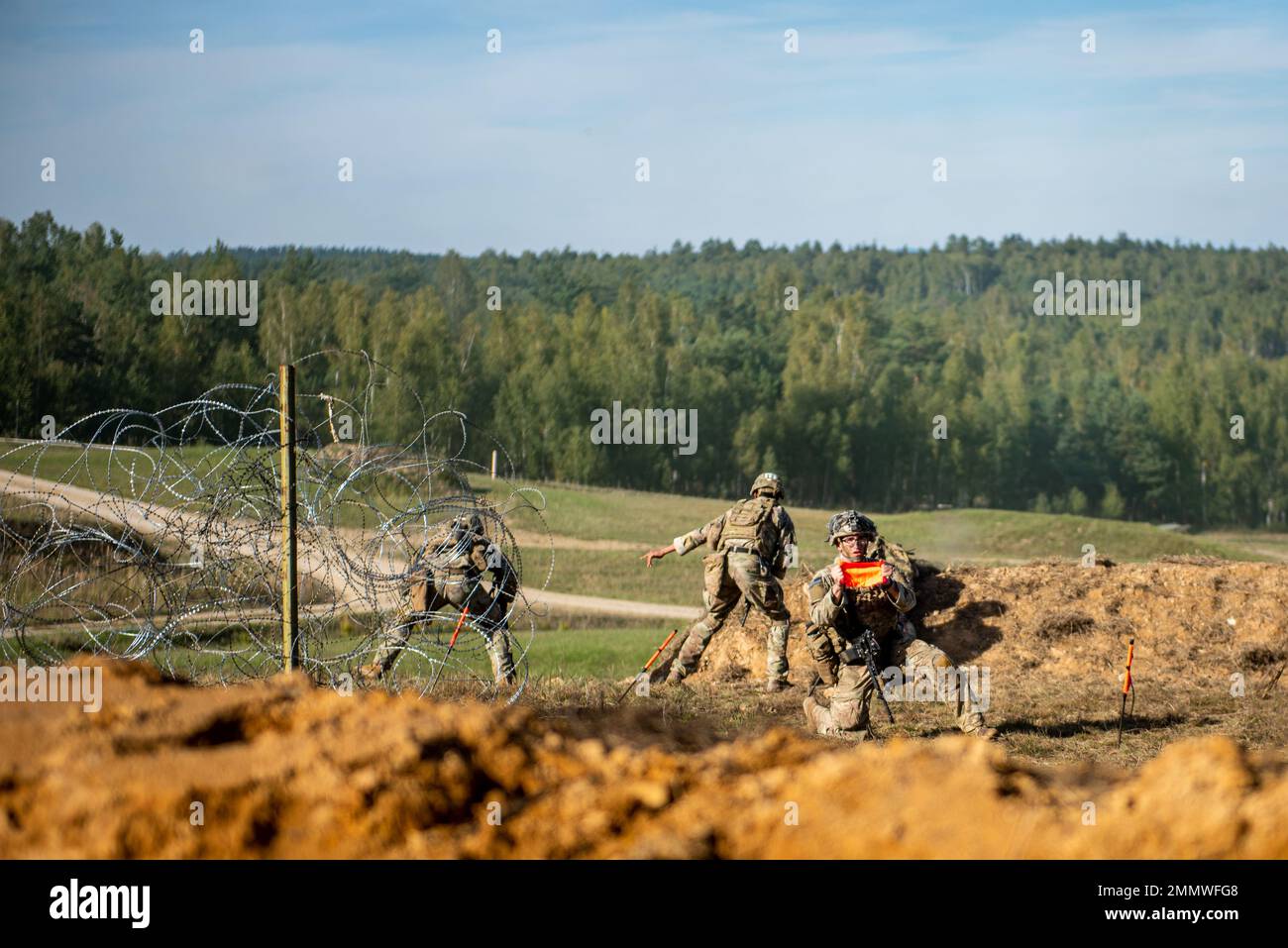 A U.S. Army paratroopers assigned to 54th Brigade Engineer Battalion ...