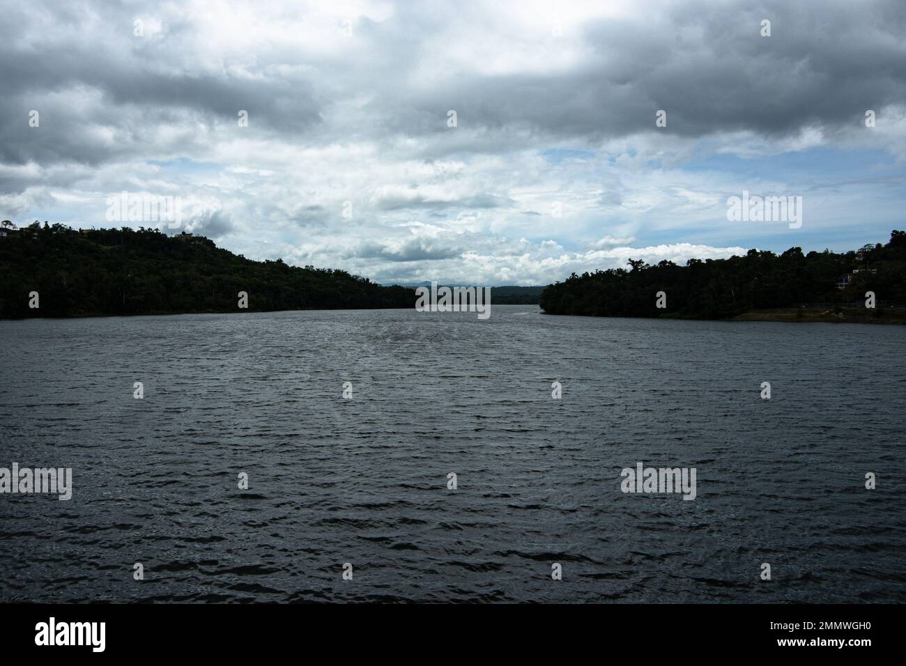 A view of Lake Guajataca, it is a reservoir that was created in 1929 ...