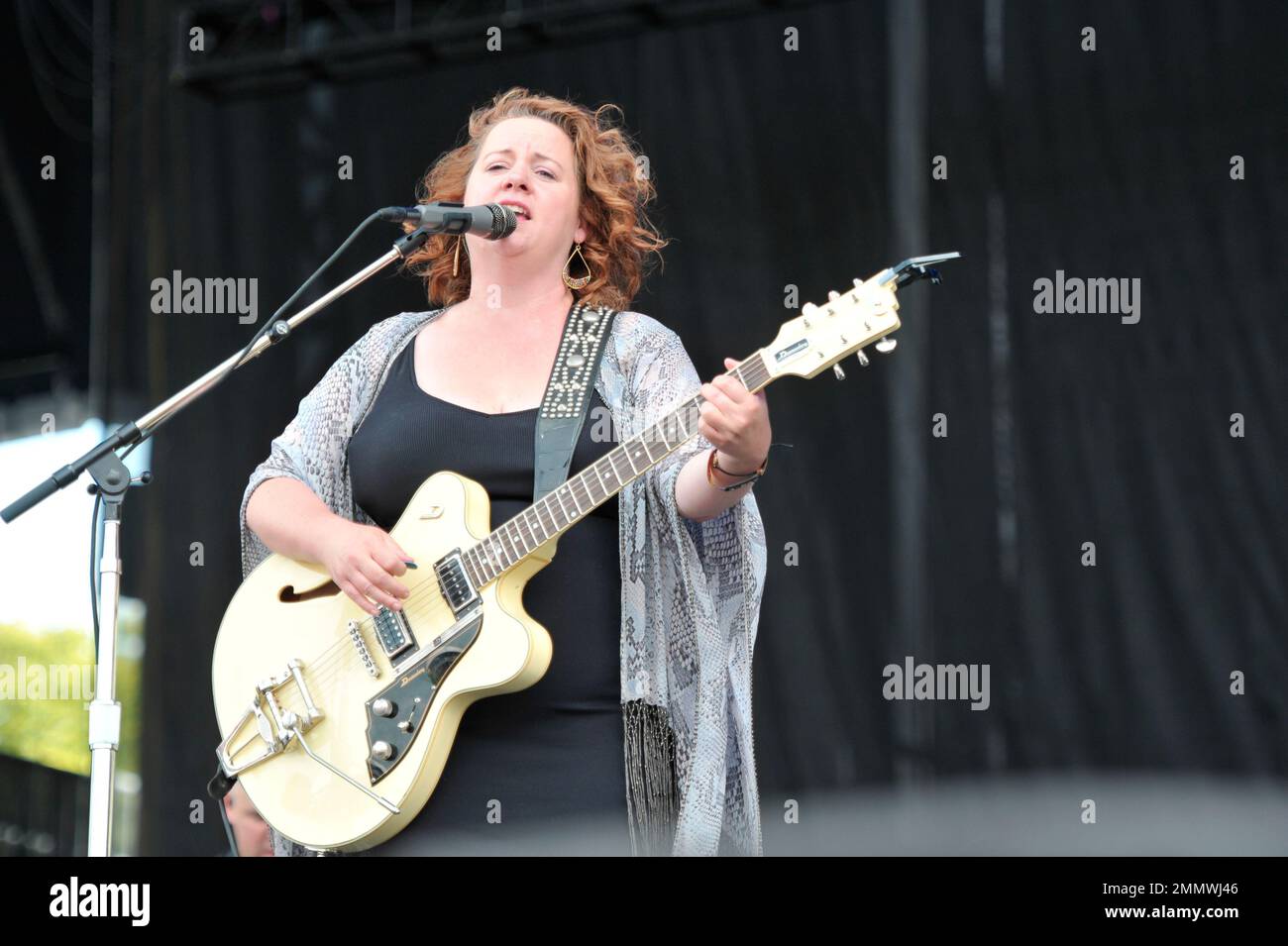 Amy Millan of Stars performs on day one at Lollapalooza in Grant Park on Thursday, Aug 2, 2018 ...
