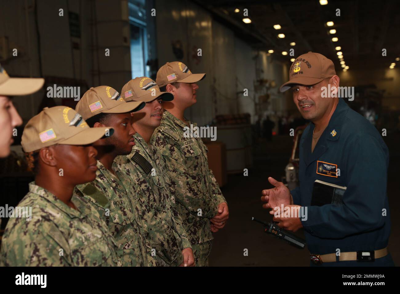 Command Master Chief Bryan Davis, the first-in-class aircraft carrier ...